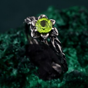 Enchanted Forest Ring, Woodland Whispers Ring, Blossom Twig Ring, Whimsical Vine Ring, Unique ...