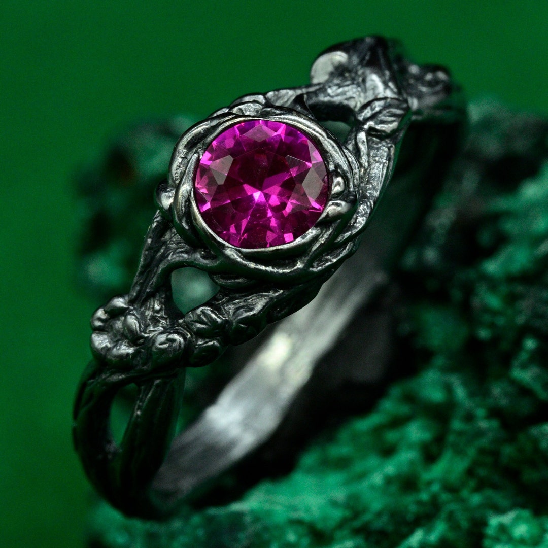 Handcrafted 925 Silver Ruby Ring for Women, Handmade Gemstone Jewelry ...