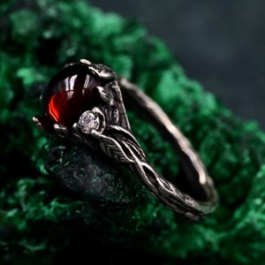 Vintage Fairycore Silver Band - Enchanted Forest Mystical Ring, Unique ...