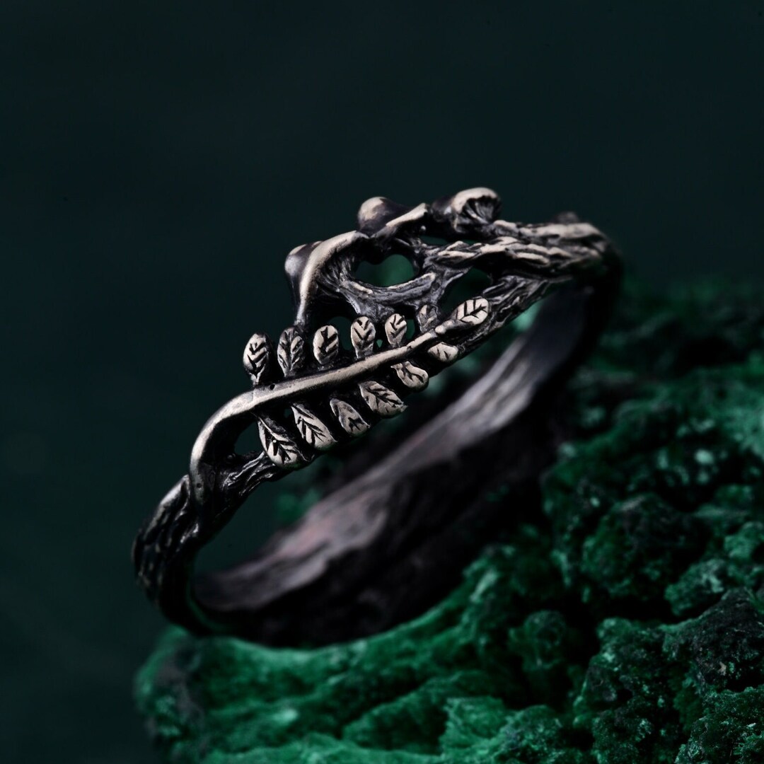 Unisex Gothic Wedding Band, Witchy Elegance: Statement Ring, Gothic ...