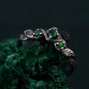 Enchanted Woodland Sterling Silver Ring Set, Celtic Elven Wedding Bands ...