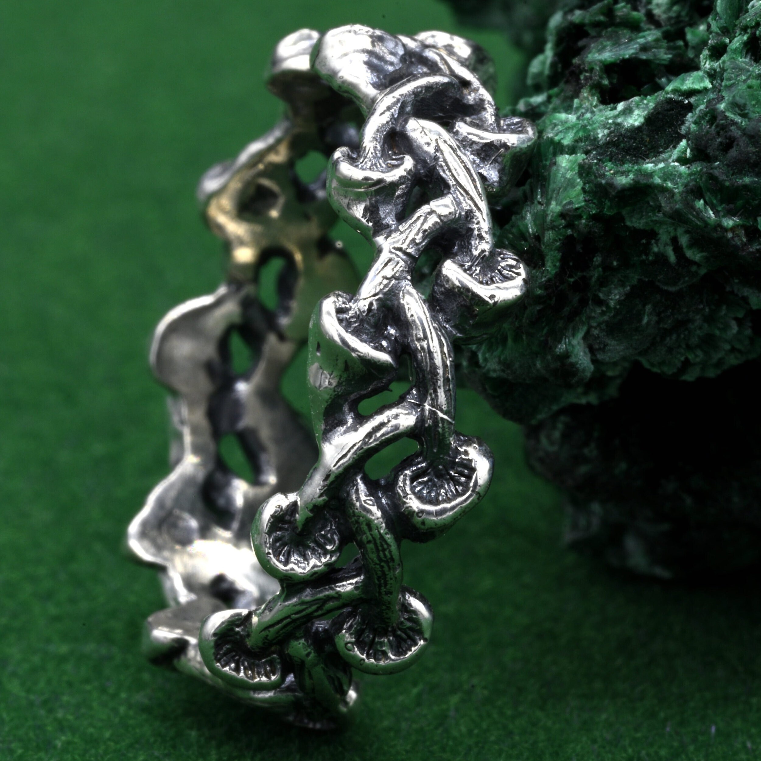 Mushroom Ring, Silver Mushroom Ring, Mushroom Fantasy Ring, Forest ...