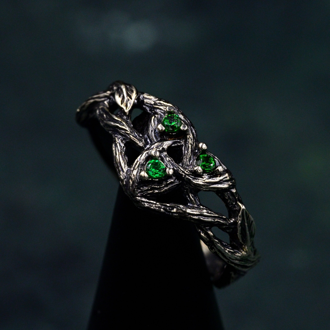 Witch's Embrace Silver Ring, Women Silver Ring, Enchanted Forest ...