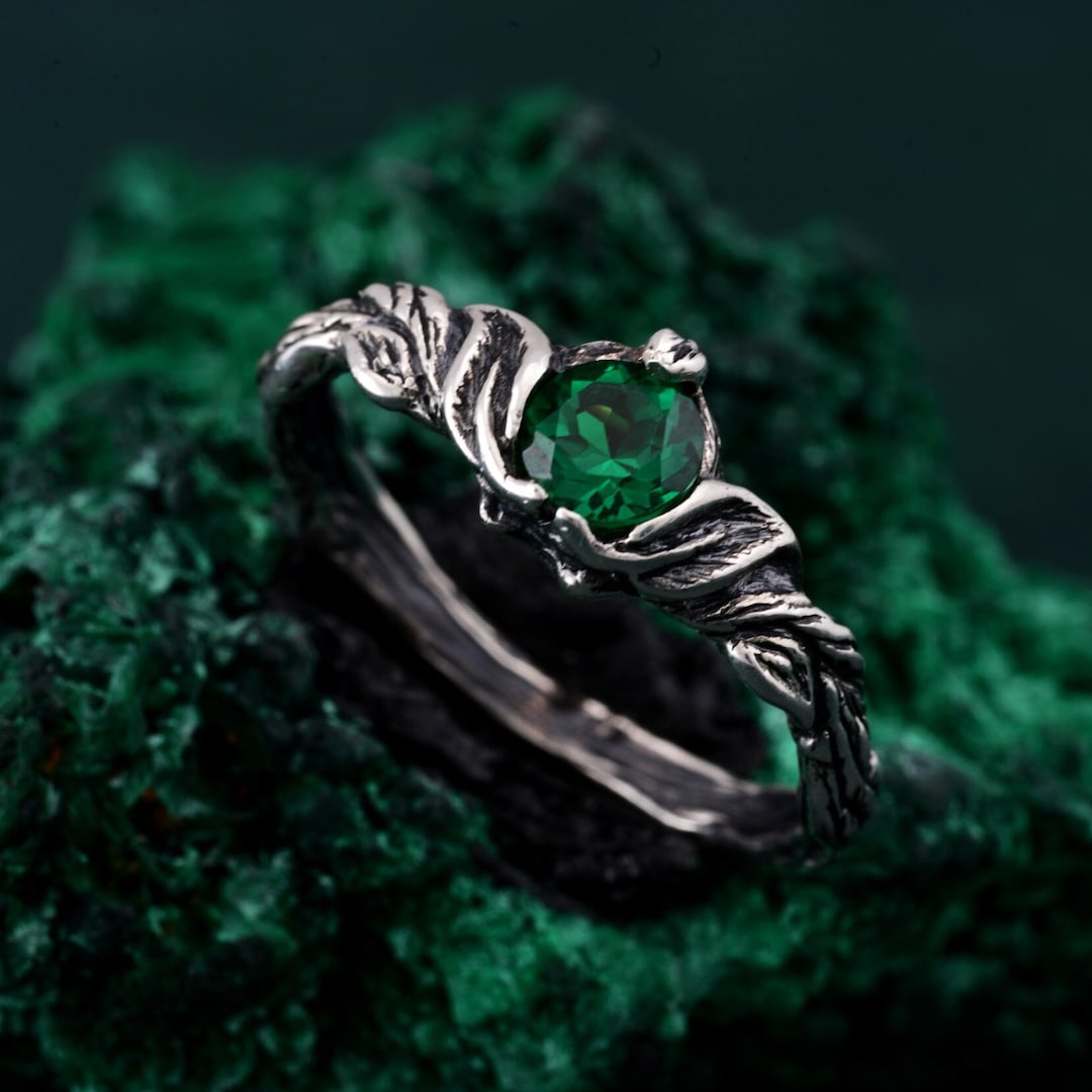 Gothic Elegance Engagement Ring, Gothic Noir Sterling Silver Ring ...
