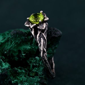 Enchanted Forest Ring, Woodland Whispers Ring, Blossom Twig Ring, Whimsical Vine Ring, Unique ...