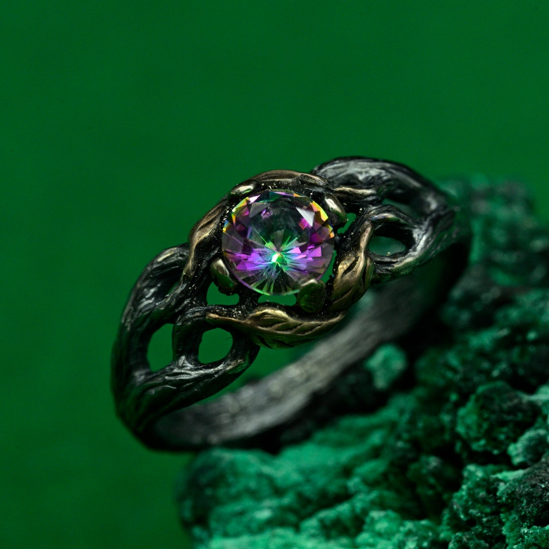 Enchanted Mystic Ring, Sterling Silver Twig Band, Nature-inspired ...