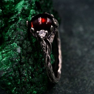 Vintage Fairycore Silver Band - Enchanted Forest Mystical Ring, Unique ...