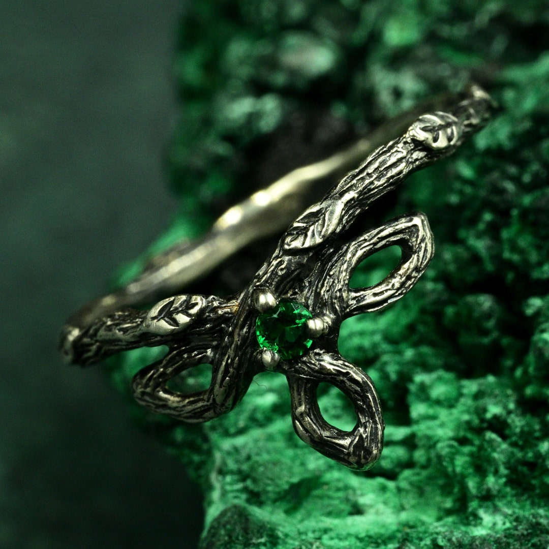 Fairy Theme Tiny Branch Ring Enchanted Dryad Wedding Band - Etsy