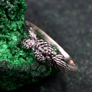 Handcrafted Pine Cone Ring - Elegant Sterling Silver Nature-inspired Jewelry - Etsy