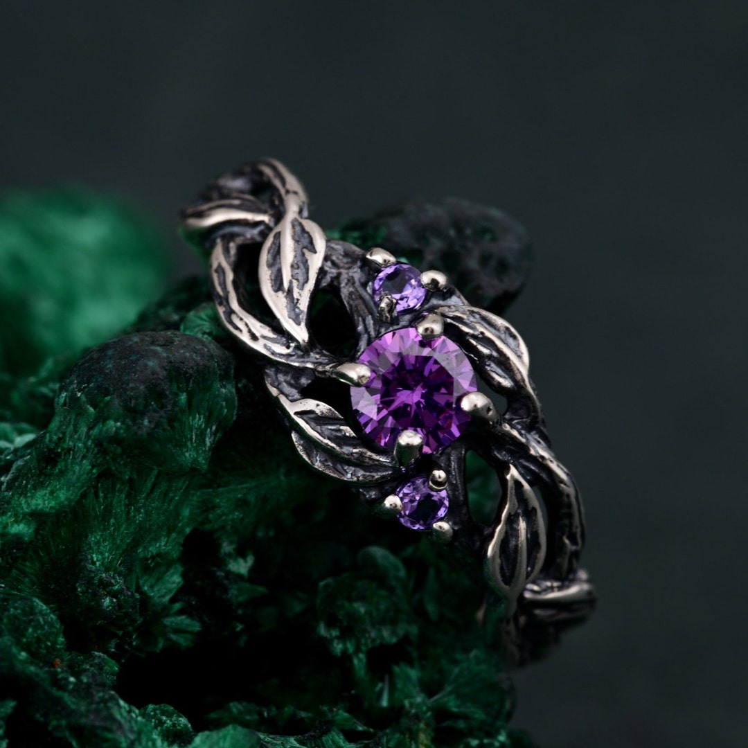 Nature's Finest Ring, Silver Leaf Elegance, Tree of Life Band, Leafy ...