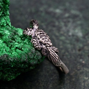 Handcrafted Pine Cone Ring - Elegant Sterling Silver Nature-inspired ...