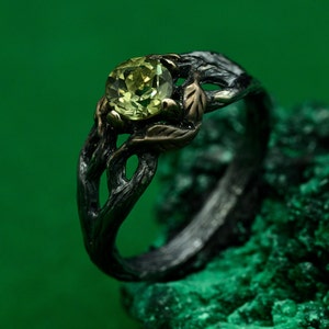 Forest Ring With Peridot, Ring of Natural Beauty, Ring With Branch and ...