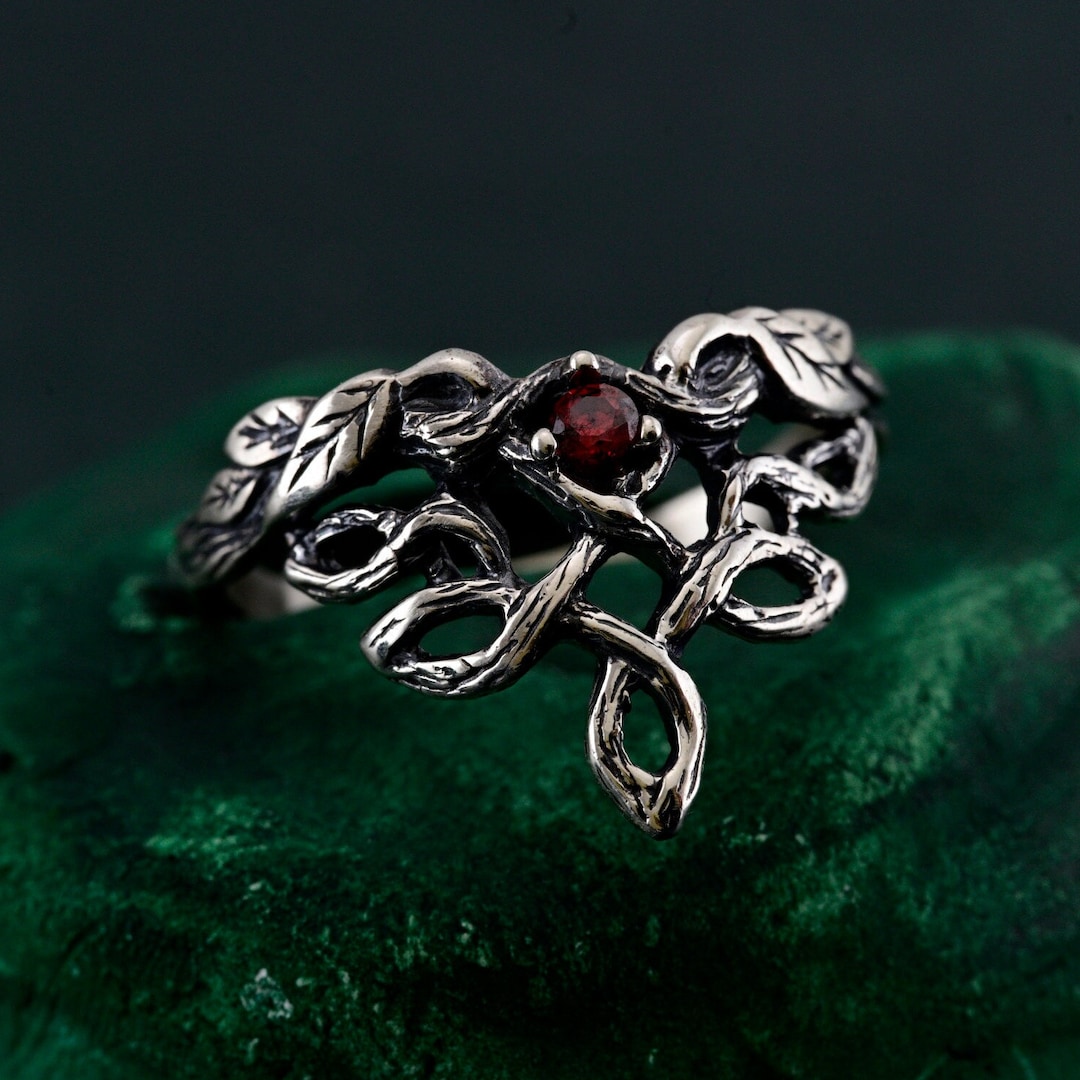 Enchanted Forest Ring, Braided Silver Band, Fantasy Engagement Ring ...