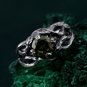 Woodland Elegance Ring, Silver Tree Bark Band, Nature's Texture Ring ...