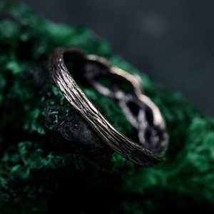 Enchanted Forest Silver Ring, Celtic Twist Branch for Couples, Unique ...