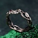 Woodland Fairycore Silver Eternity Ring, Men's Leafy Vine Engagement ...