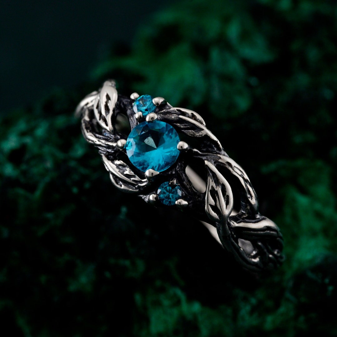 Nature's Finest Ring, Silver Leaf Elegance, Tree of Life Band, Leafy ...