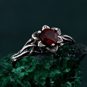 Woodland Whispers Ring, Enchanted Forest Ring, Blossom Twig Ring, Whimsical Vine Ring, Unique ...