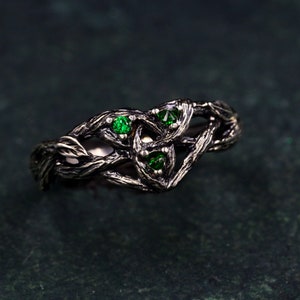 Women Silver Ring, Enchanted Forest Promise Ring, Mystic Woodland ...