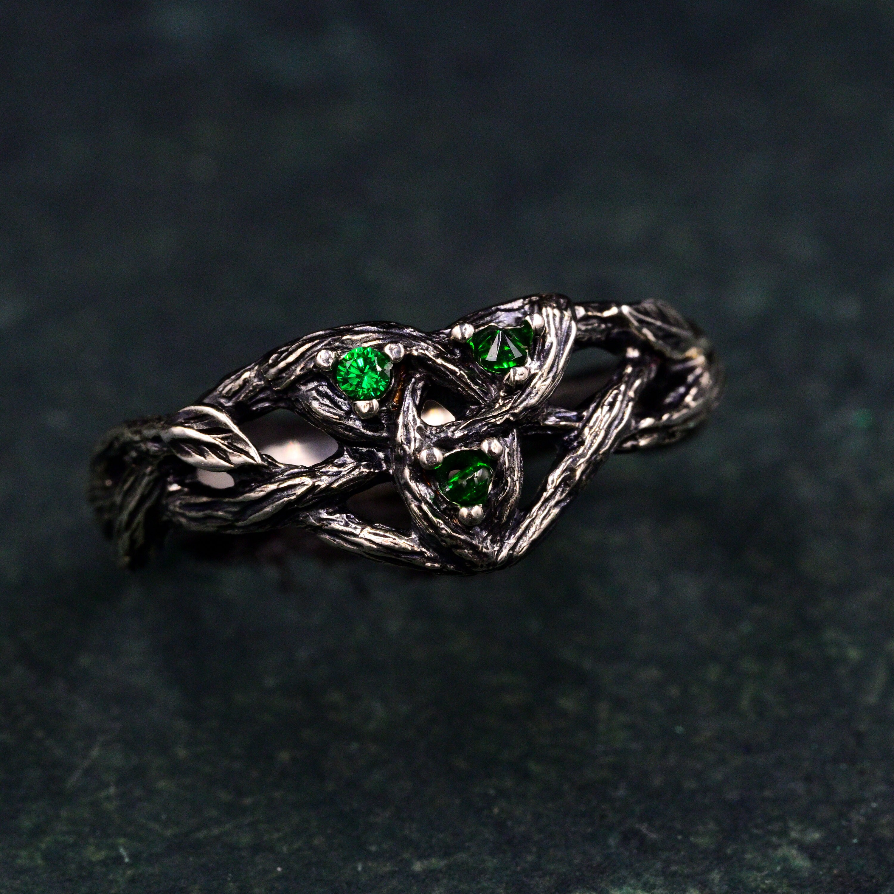 Women Silver Ring, Enchanted Forest Promise Ring, Mystic Woodland ...
