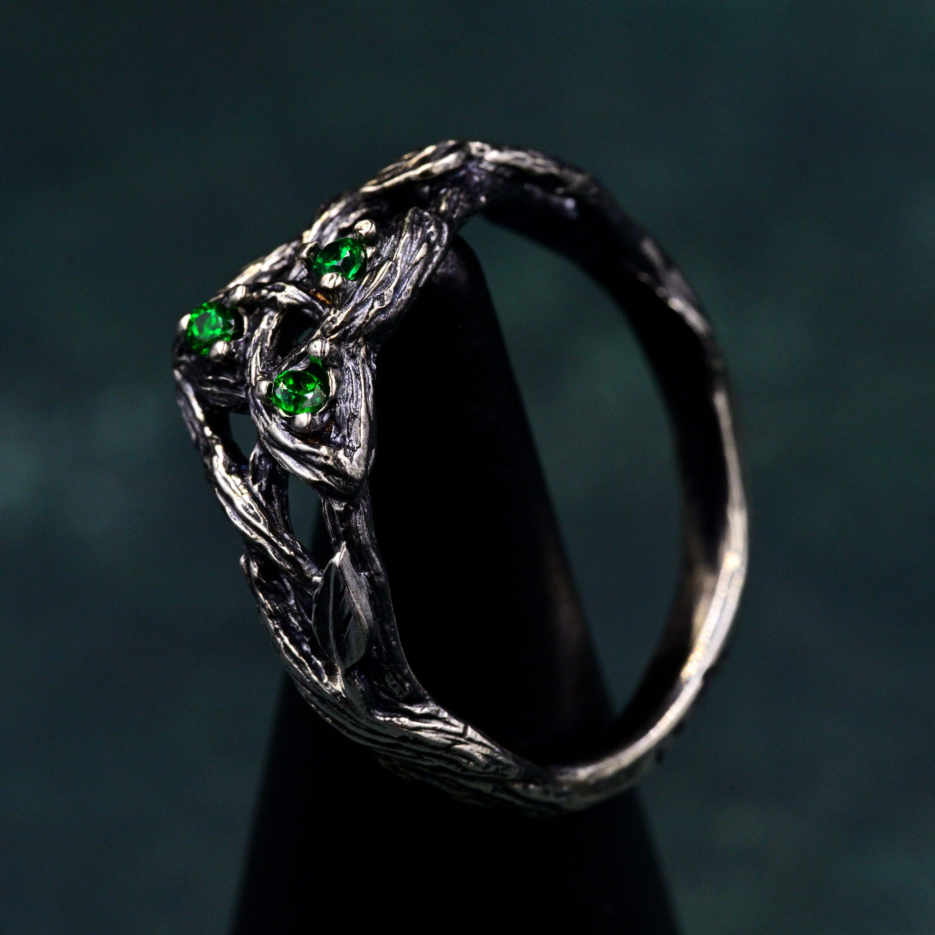 Women Silver Ring, Enchanted Forest Promise Ring, Mystic Woodland ...