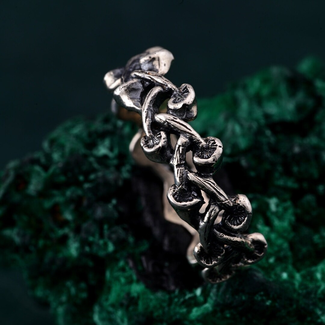 Vine Textured Ring in Sterling Silver — Personalized Engagement Ring - Etsy