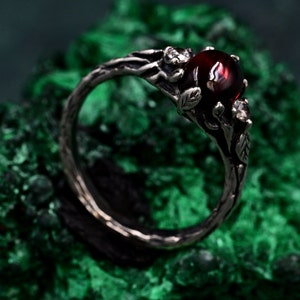 Vintage Fairycore Silver Band - Enchanted Forest Mystical Ring, Unique ...