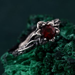 Woodland Whispers Ring, Enchanted Forest Ring, Blossom Twig Ring, Whimsical Vine Ring, Unique ...