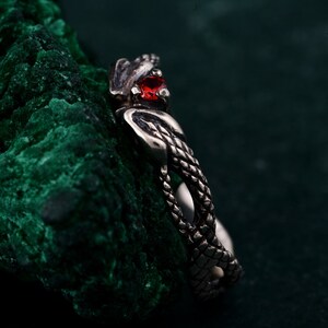 Serpentine Embrace Ring, Twisted Serpent Band, Entwined Snake Ring ...