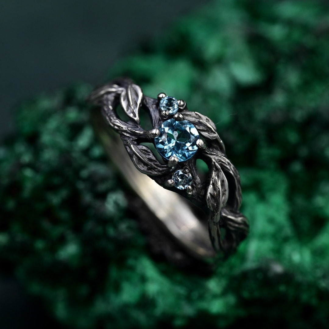 Enchanted Forest Silver Ring – Mystical Branch & Leaf Design for ...