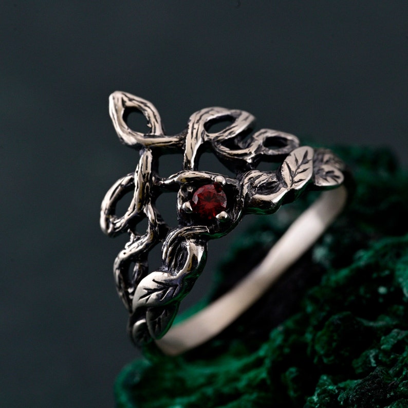 Enchanted Forest Ring, Braided Silver Band, Fantasy Engagement Ring ...