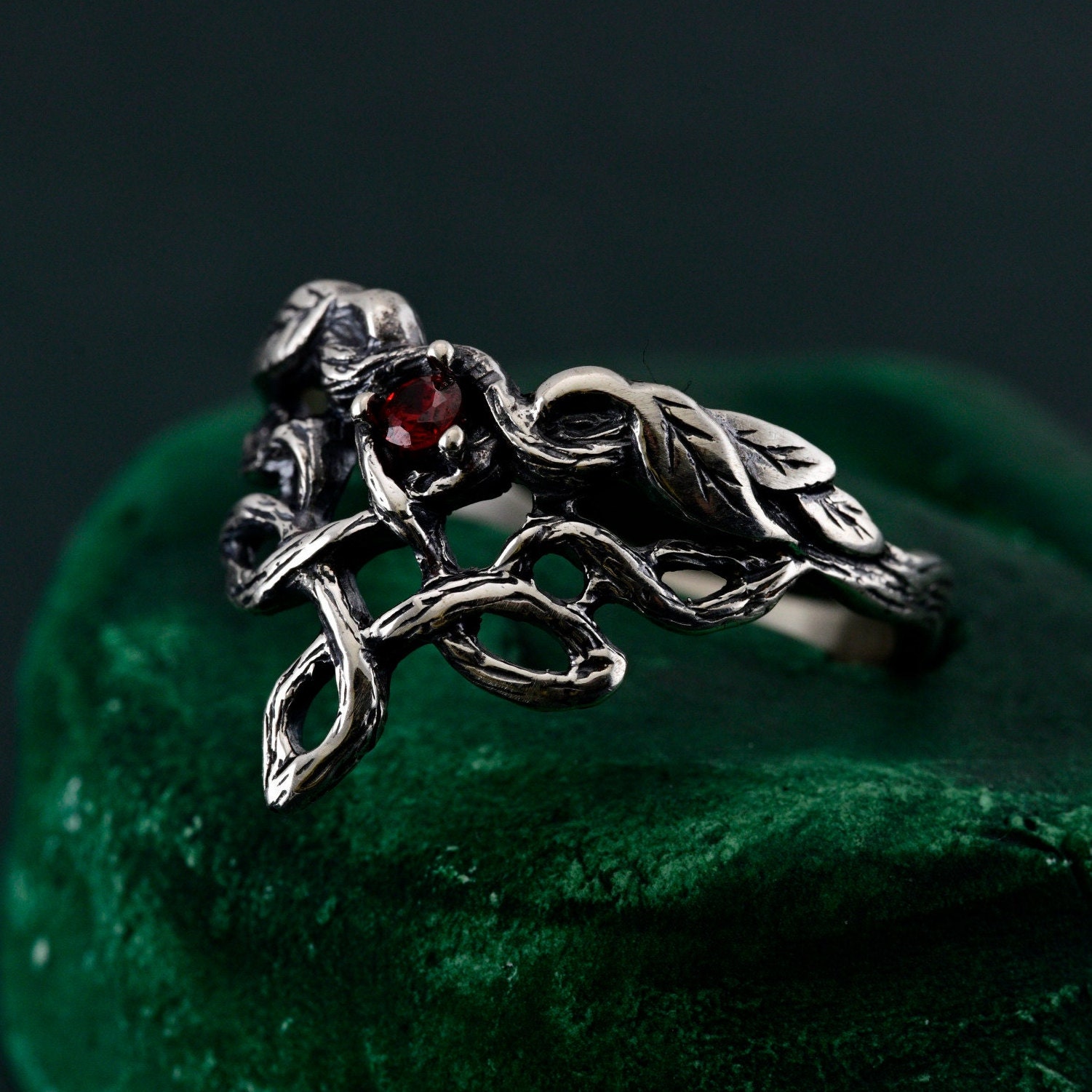 Enchanted Forest Ring, Braided Silver Band, Fantasy Engagement Ring ...