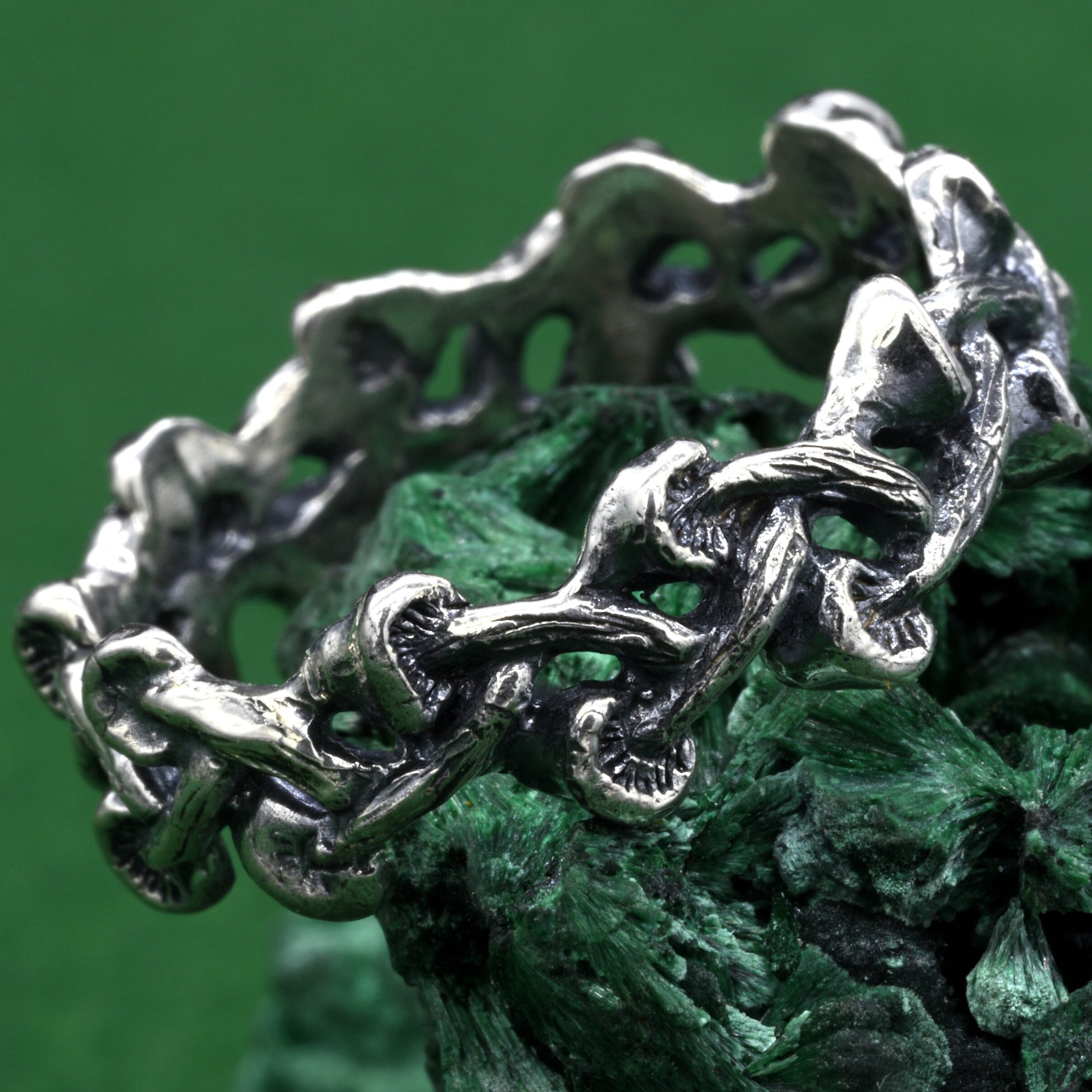 Mushroom Ring, Silver Mushroom Ring, Mushroom Fantasy Ring, Forest ...
