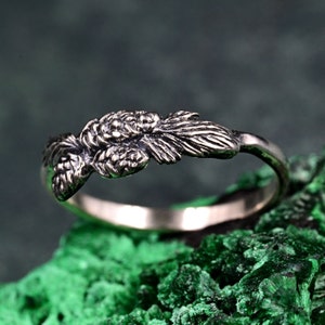 Handcrafted Pine Cone Ring - Elegant Sterling Silver Nature-inspired ...