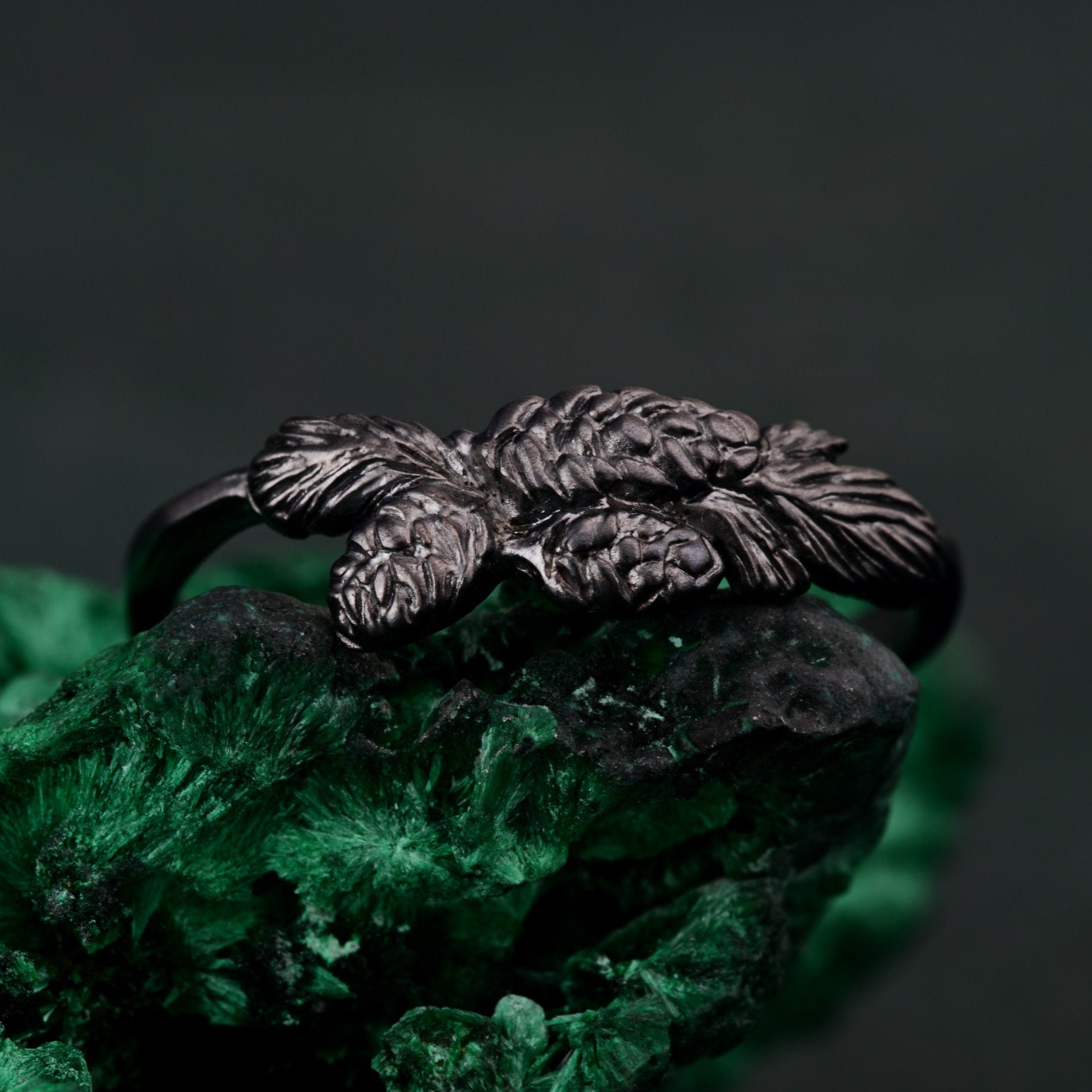 Wild Nature Silver Ring With Pine Tree Design, Elegant Minimalist ...