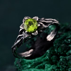 Enchanted Forest Ring, Woodland Whispers Ring, Blossom Twig Ring, Whimsical Vine Ring, Unique ...