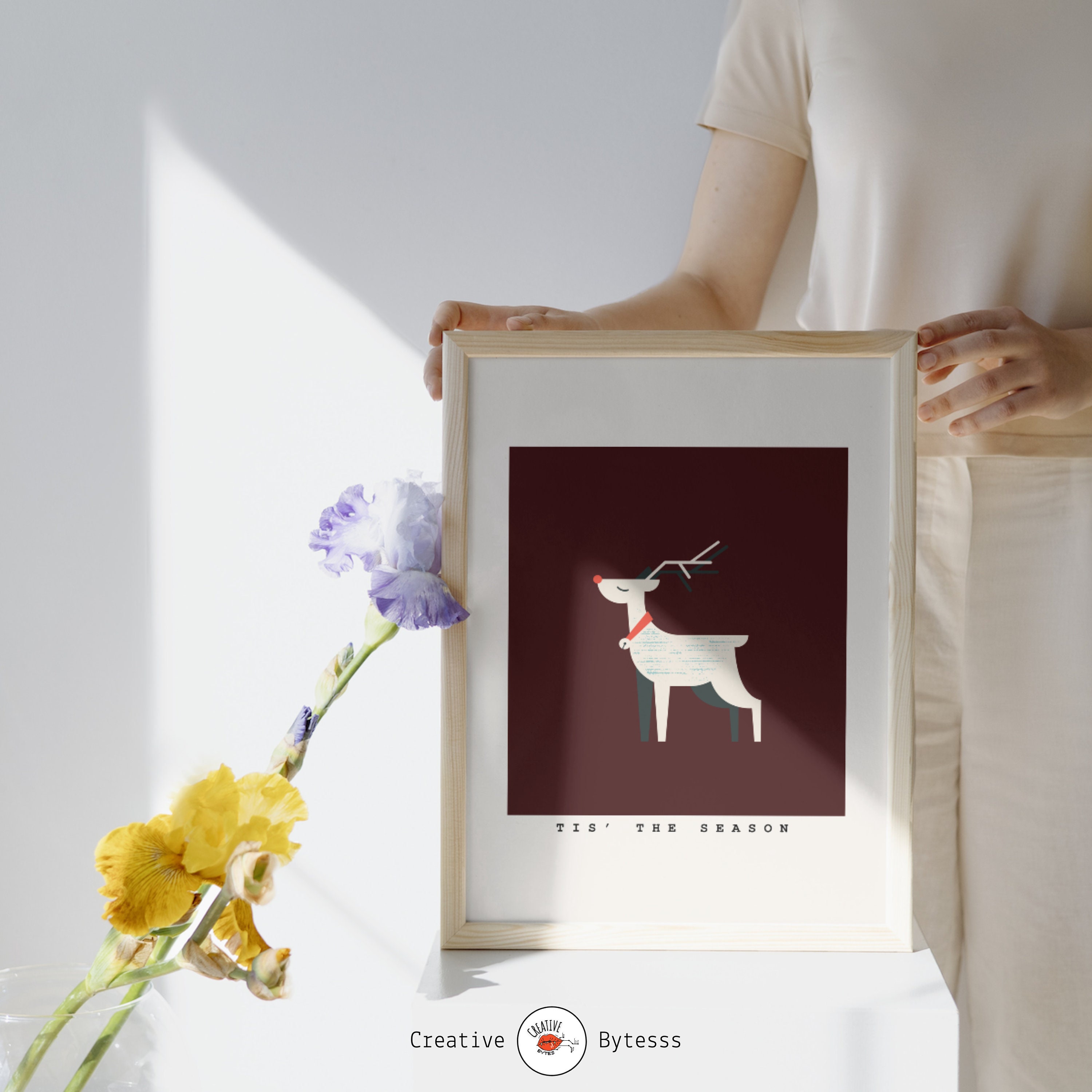 Minimal Christmas Bundle Printable Home Decor, Festive Neutral ...