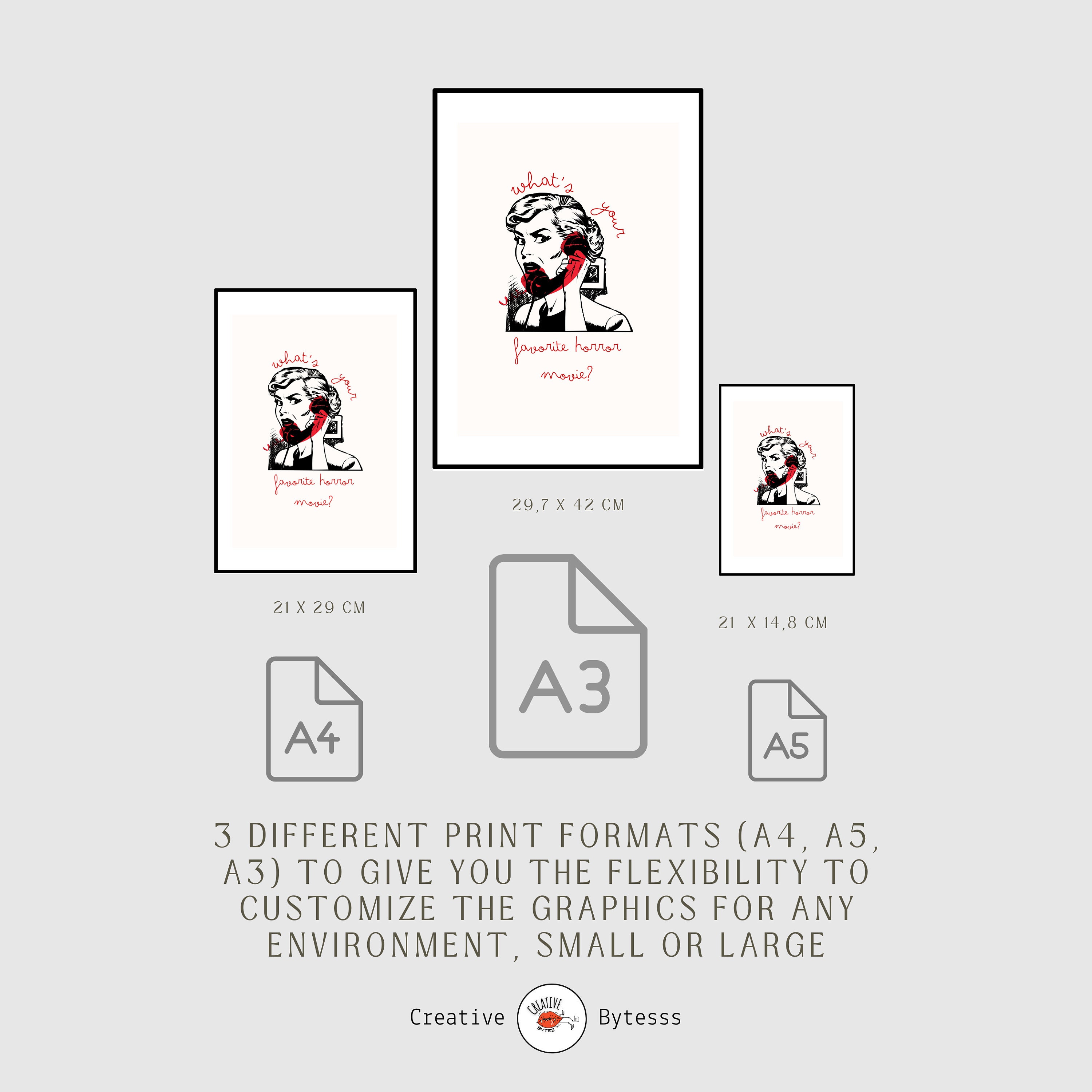 Inspired Horror Movie Printable Posters Digital Art Print - Etsy