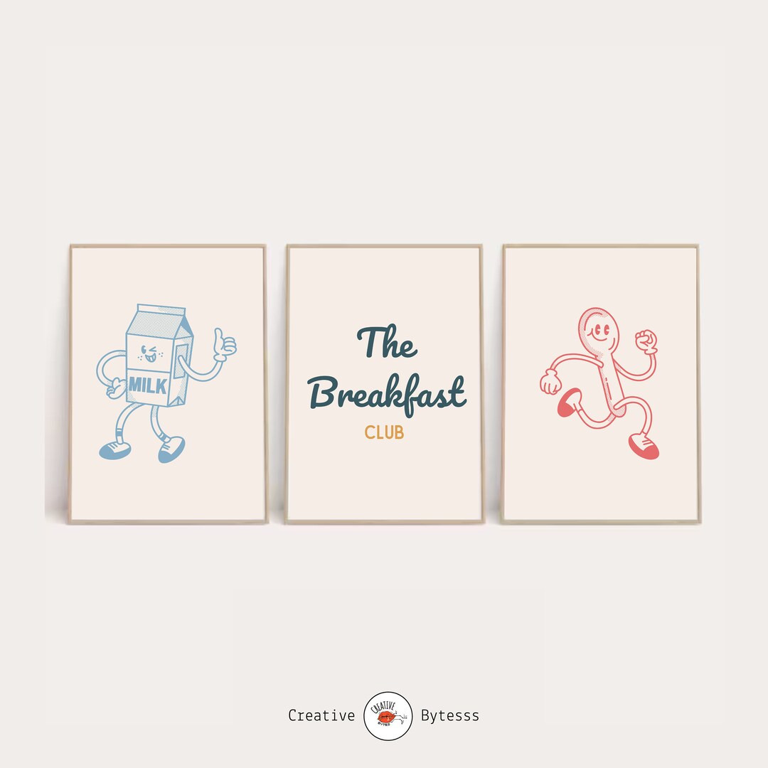 The Breakfast Club Printable DIGITAL PRINTABLE Retro Character Mascot ...