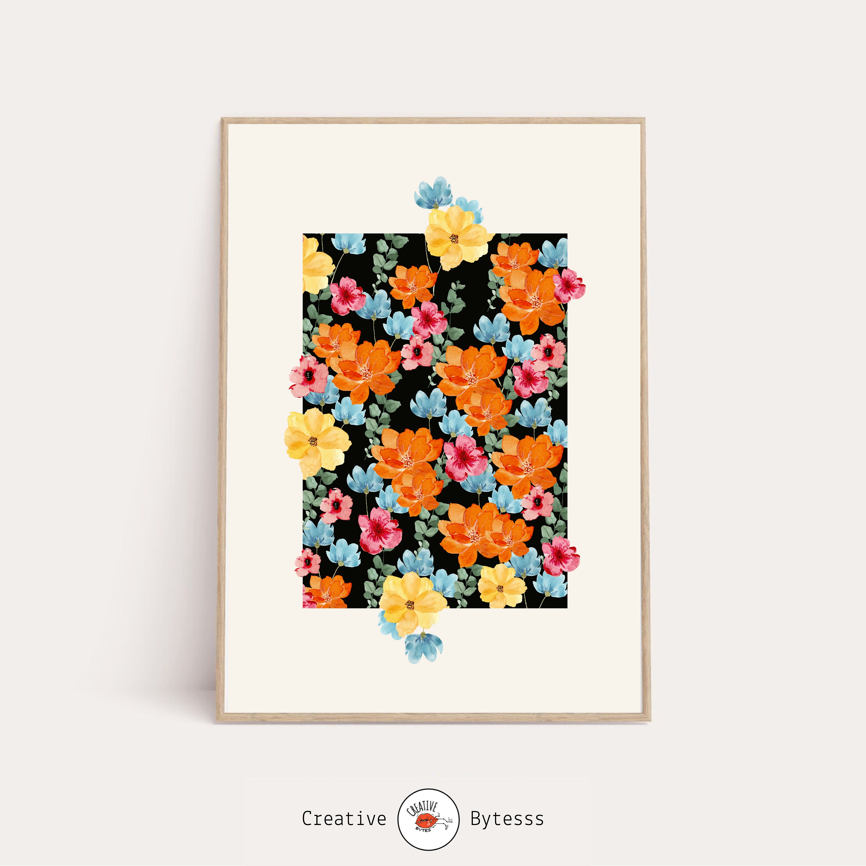Flower Escape Printable Poster Nature Wall Decor Wild Flower - Etsy