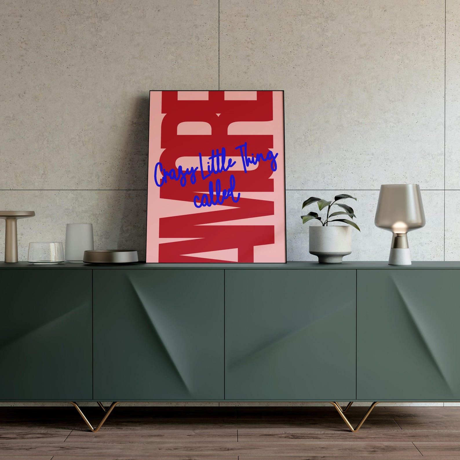 Amore Printable Wall Art - Modern Love Typography Poster, Crazy Little ...