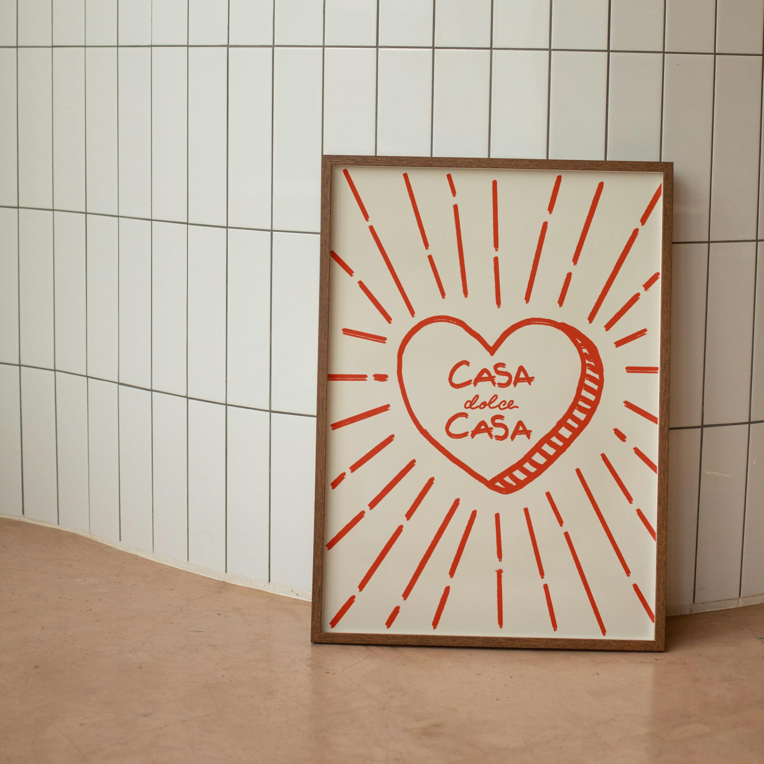 Casa Dolce Casa Poster - Grafica Stampabile Minimalista per Arredamento ...