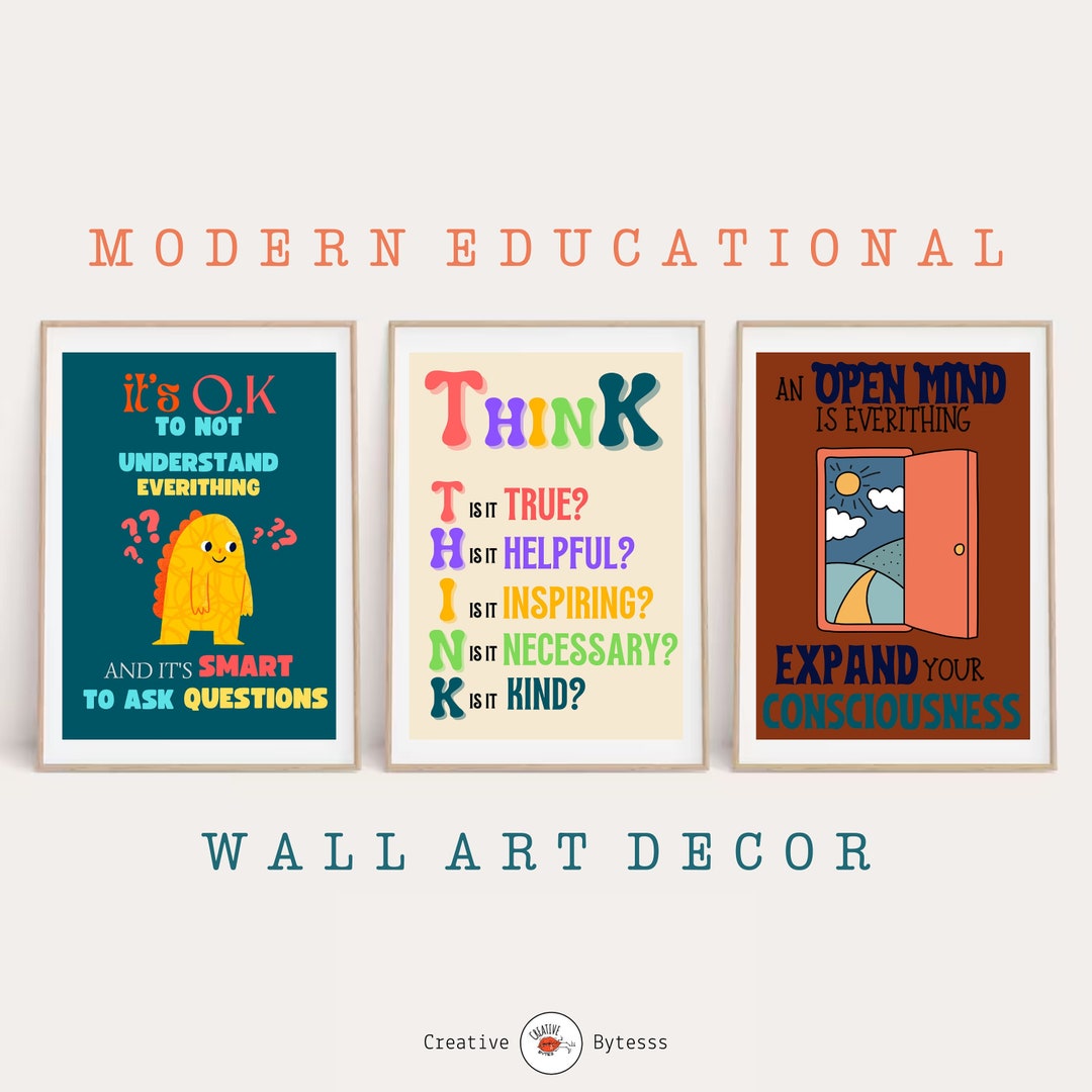 Set of 3 Educational Posters Homeschool Learning Prints,printables ...