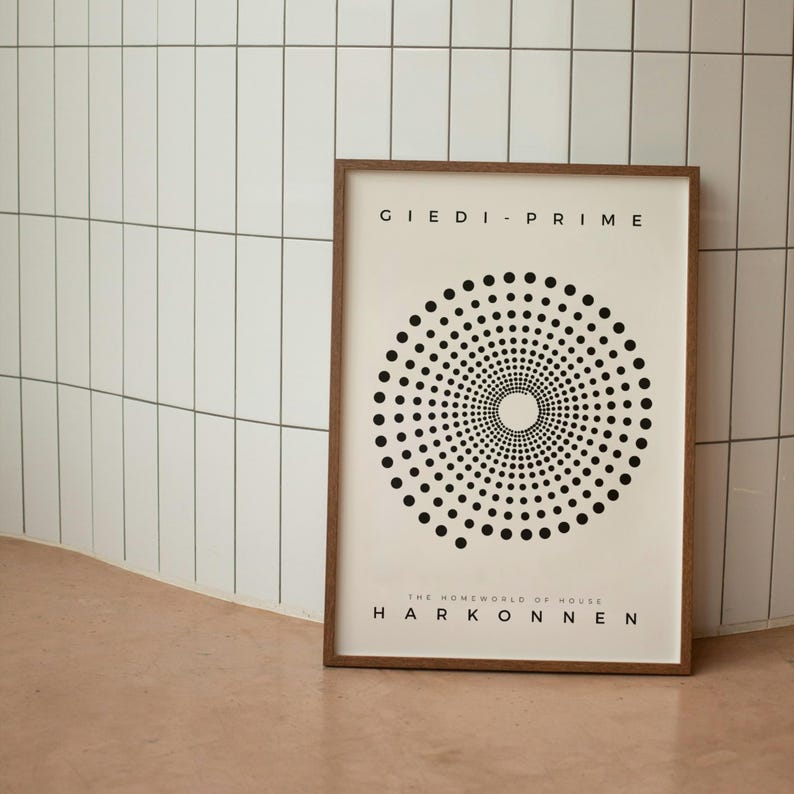 Poster Stampabile Minimal Dune Giedi Prime | Arte Ispirata a Dune ...