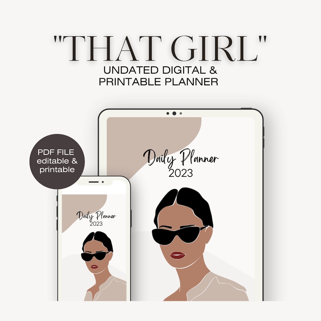 THAT GIRL Undated Digital Planner Daily, Weekly, Monthly Goodnotes iPad ...