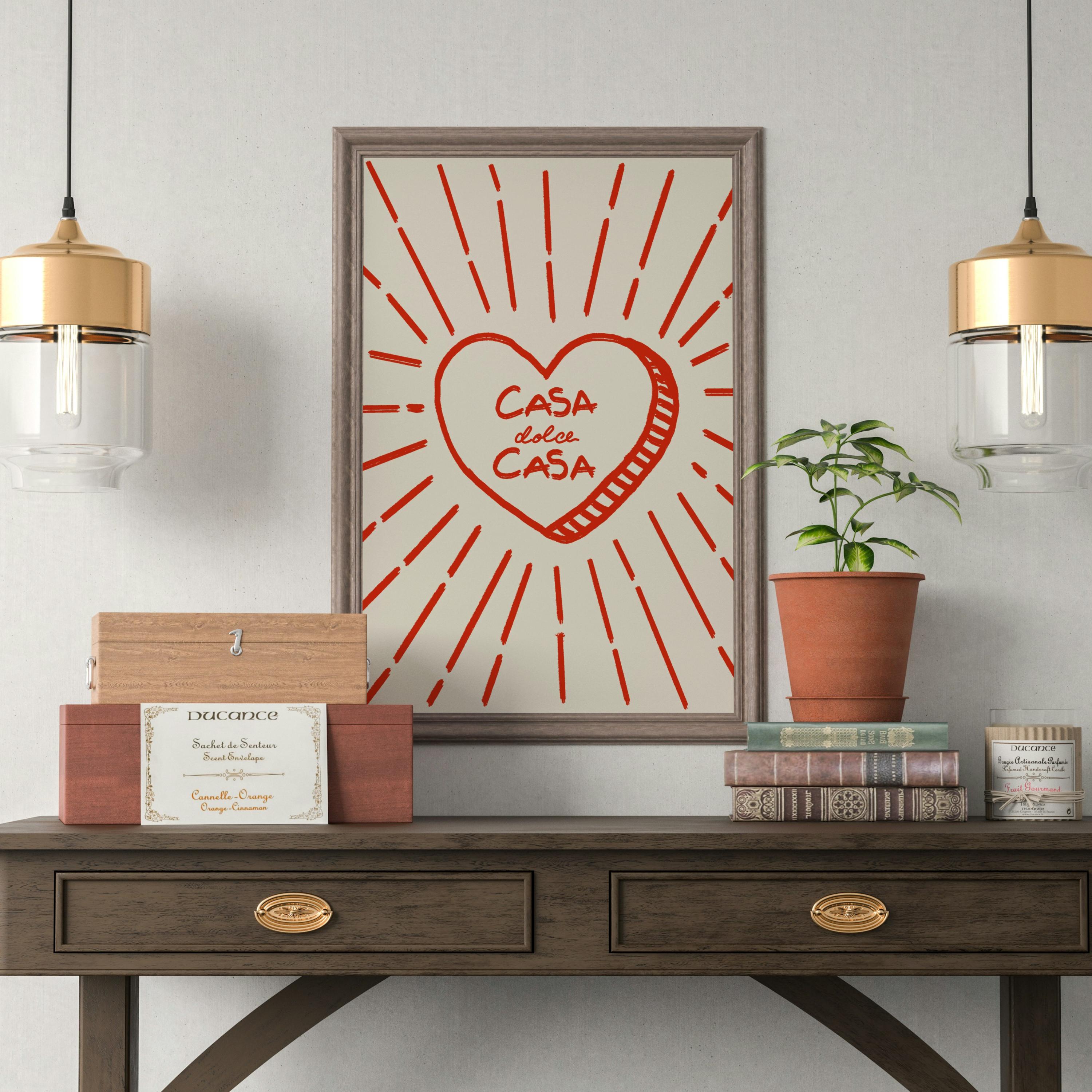 Casa Dolce Casa Poster - Grafica Stampabile Minimalista per Arredamento ...