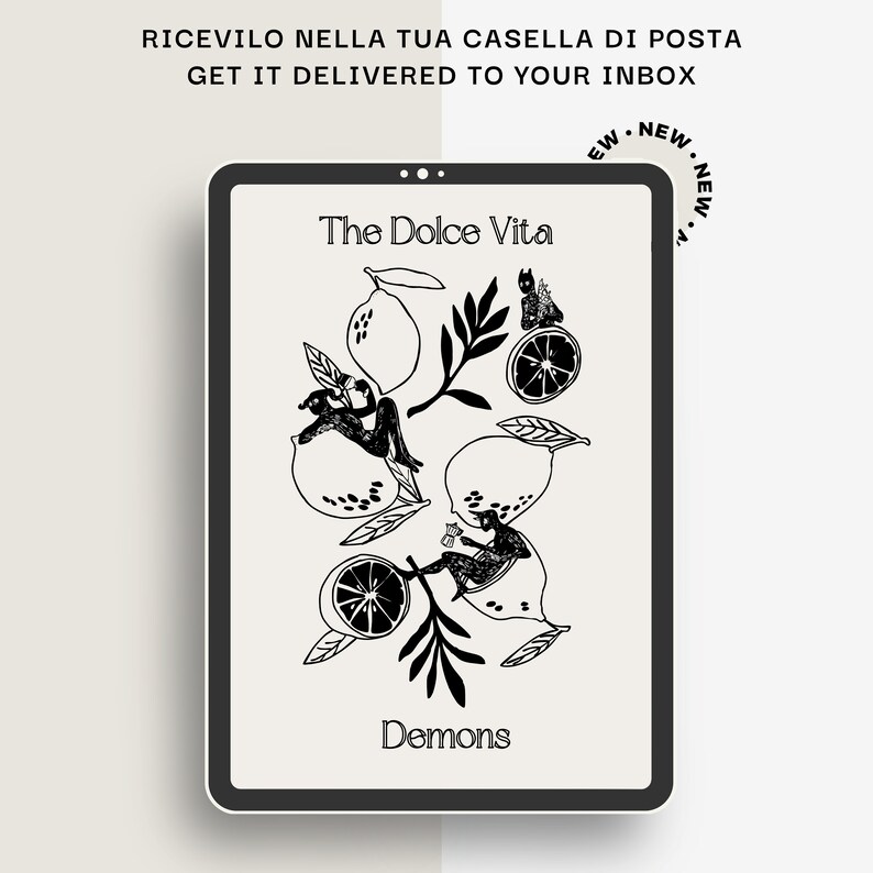 The Dolce Vita Demons Print, Unframed A3, Kitchen Italian Lemon Summer ...