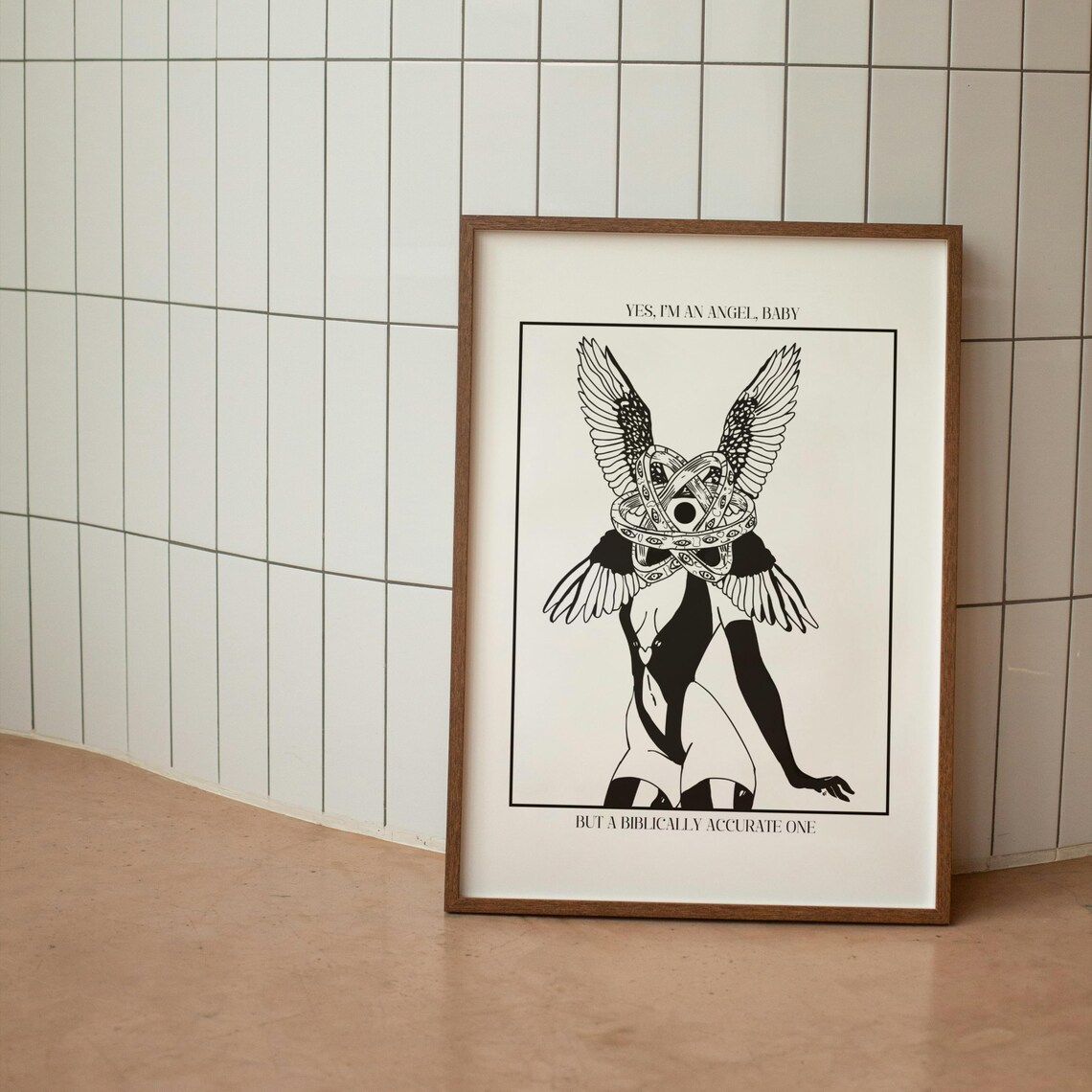 Biblically Accurate Angel Baby Print, Dark Cherubim Seraphim Art Print ...