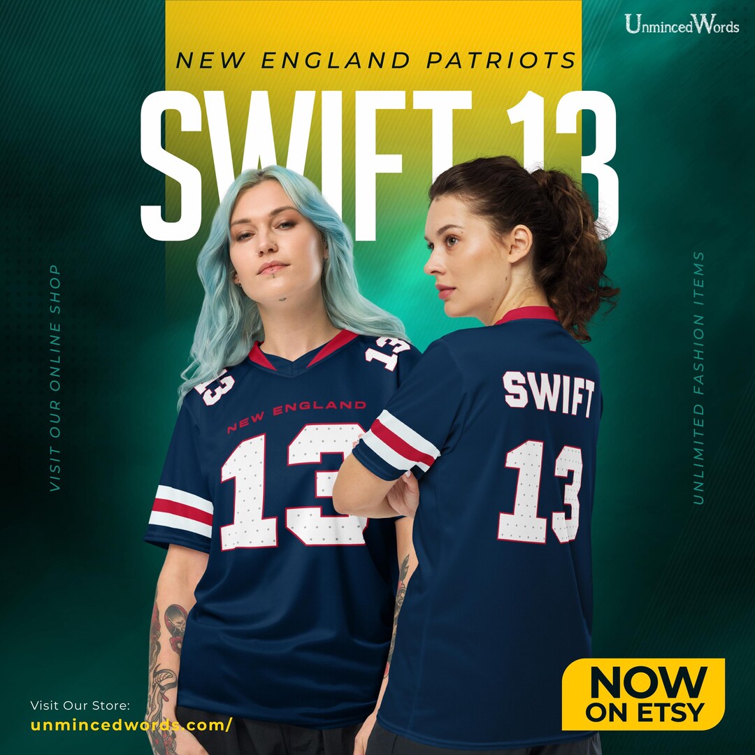 Swift 13 NFL Jersey, New England Patriots Football Shirt, Game Day ...