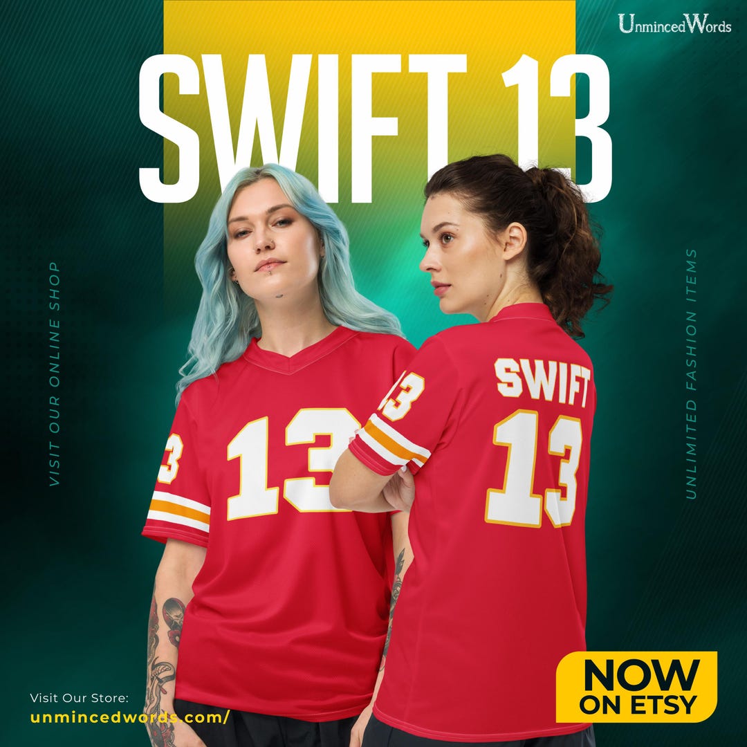 Swift 13 NFL Jersey, Kansas City Chiefs Football Shirt, Game Day Outfit ...